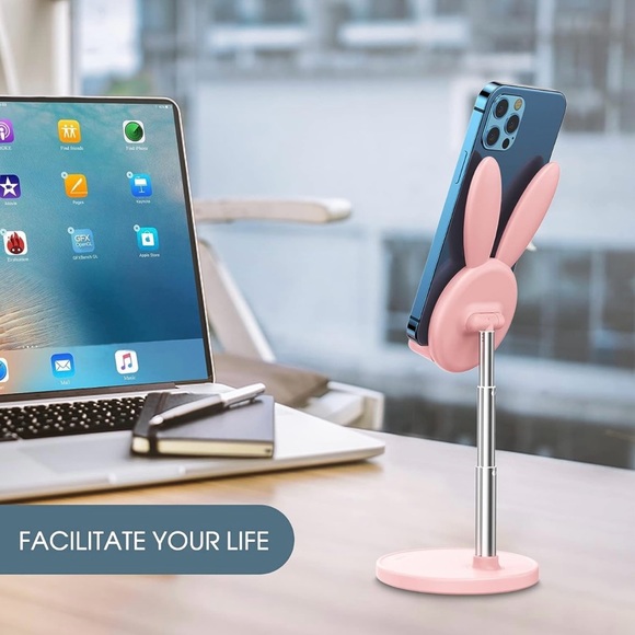 Other | Cute Cell Phone Stand Adjustable Bunny Phone Stand For Desk ...